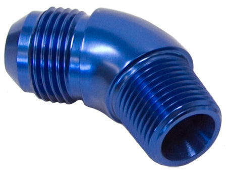 45 DEG 1/8" TO -4AN FULL FLOW BLUE NO RESTRICION IN BEND — SpeedSpec