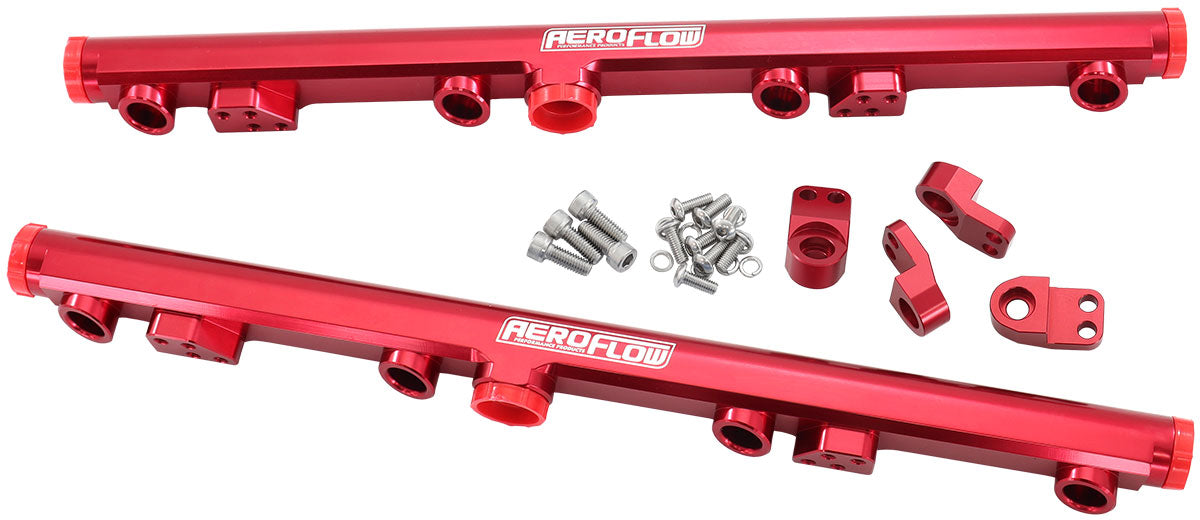 GM LS1 LS2 LS3 FUEL RAIL RED LS6 L76 L99 -8ORB LS – SpeedSpec