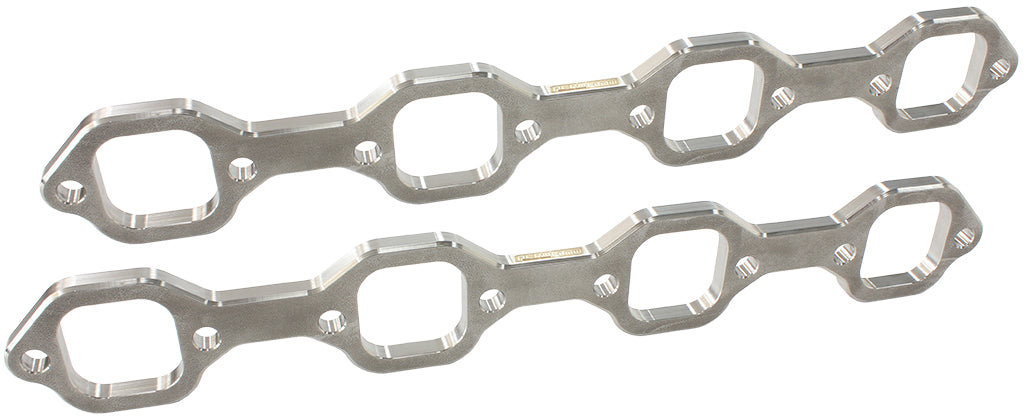 Ford 289-351W header flanges 1-3/4" square port PAIR VIC JR — SpeedSpec